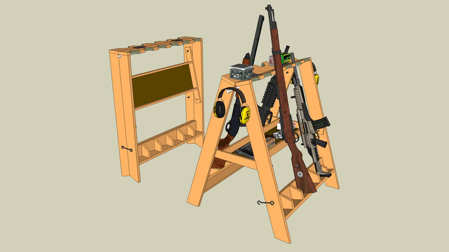 Portable field Rifle & Gun Rack | 3D Warehouse