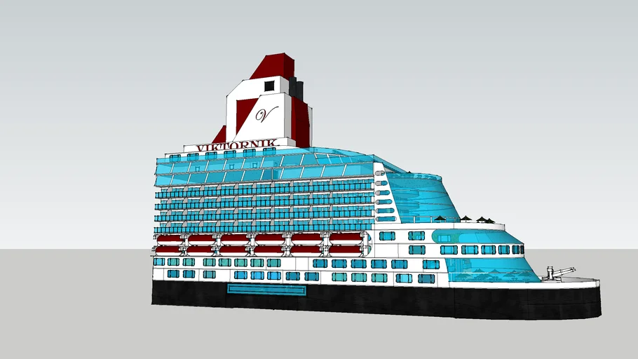 S.S VIKTORNIK GIANT CRUISE SHIP WITH FULL INTERIOR-SUPERSTRUCTURE PART ...