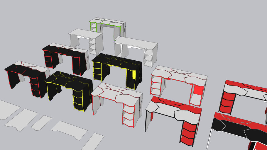 Meja komputer gaming | 3D Warehouse