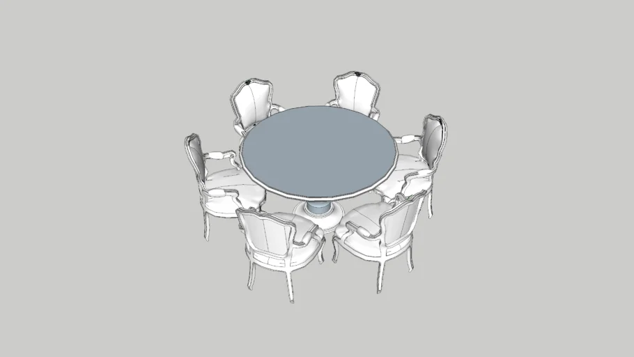round table，dining table | 3D Warehouse