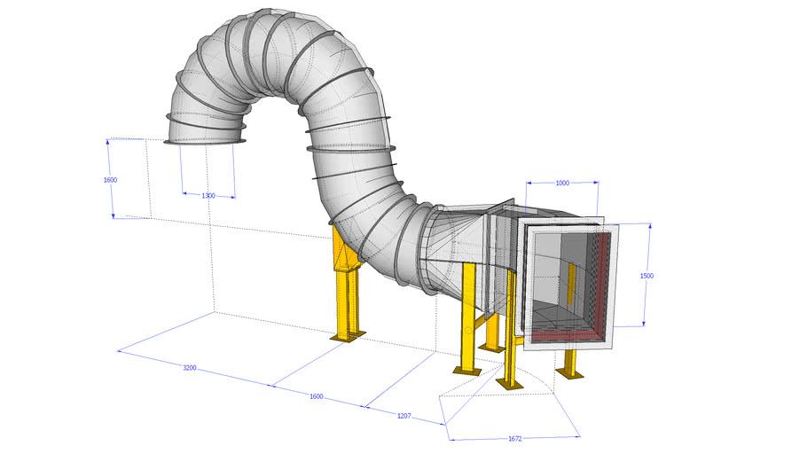 Dust outlet duct | 3D Warehouse