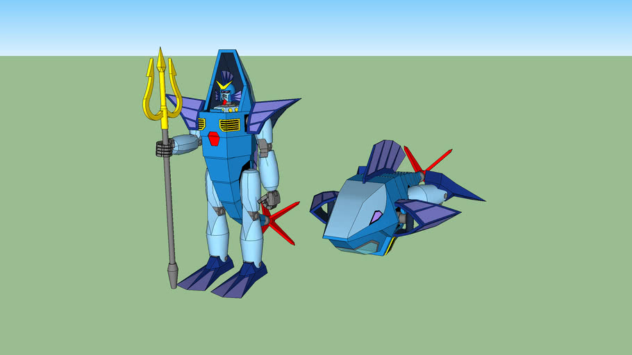 Mermaid Gundam, Fish | 3D Warehouse