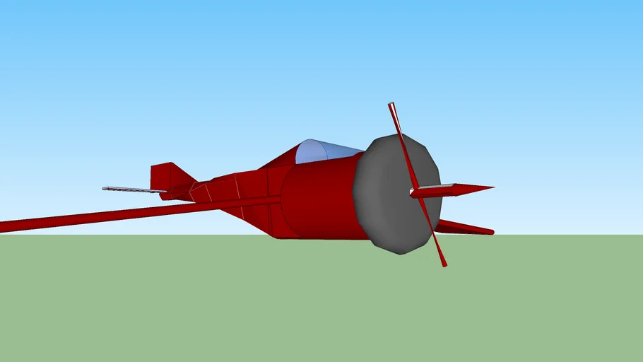 red racing plane | 3D Warehouse