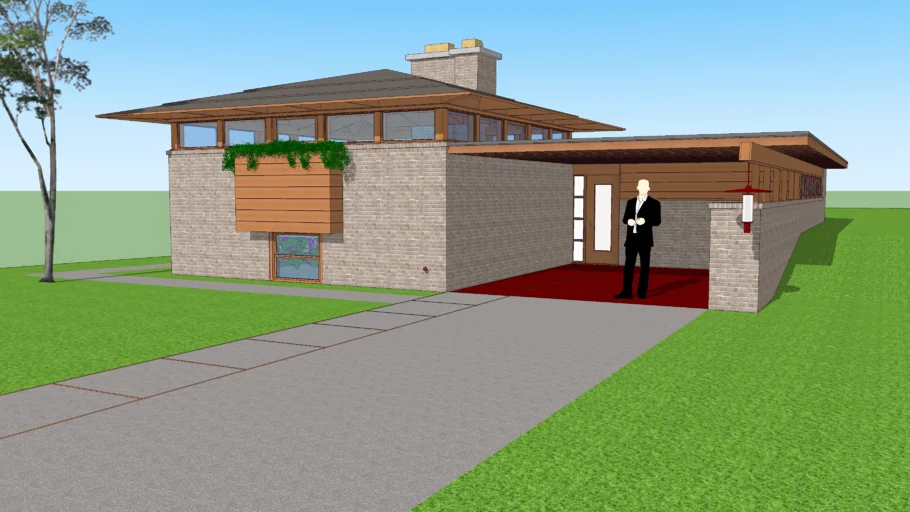 John Randal McDonald Blair House 1953 to plans | 3D Warehouse