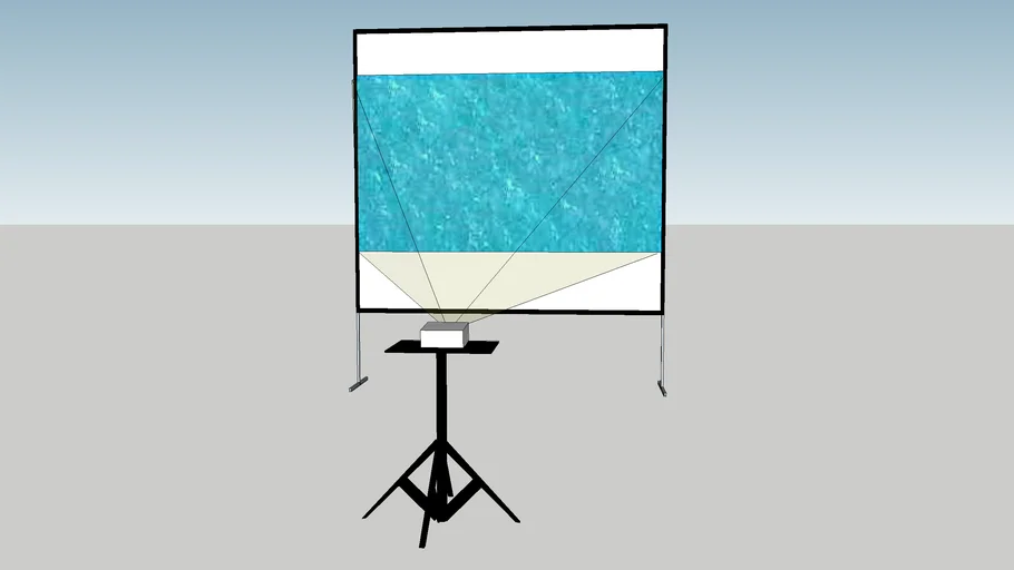 10ft x 10ft Aluminum Frame Projection Screen | 3D Warehouse