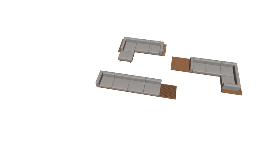 Sofá Set Vis a Vis - Tribù | 3D Warehouse