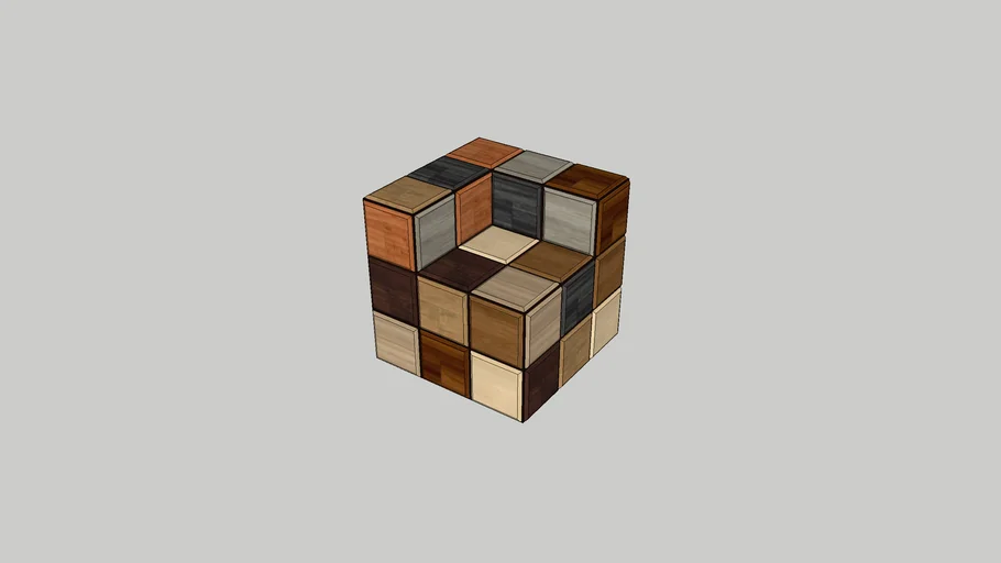 Rubik's Cube Wooden Chair | 3D Warehouse