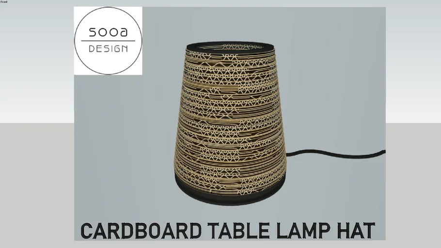 Cardboard table lamp HAT - SOOA DESIGN | 3D Warehouse
