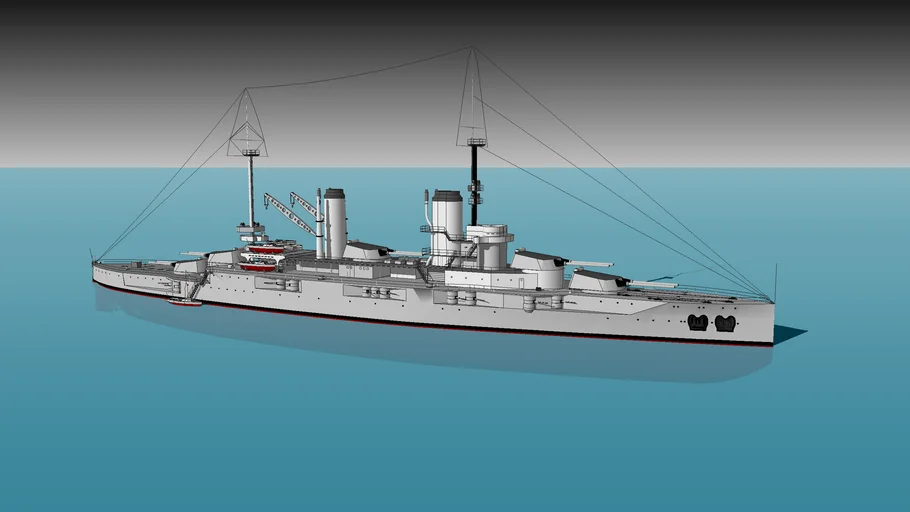 CUIRASSE BRETAGNE 1913 | 3D Warehouse