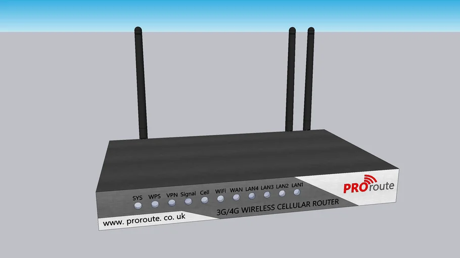 PROroute H820t-W 3G/4G Router | 3D Warehouse