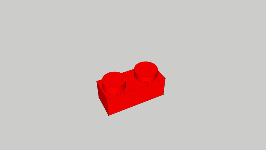 Red Lego 2x1... or 1x2 | 3D Warehouse