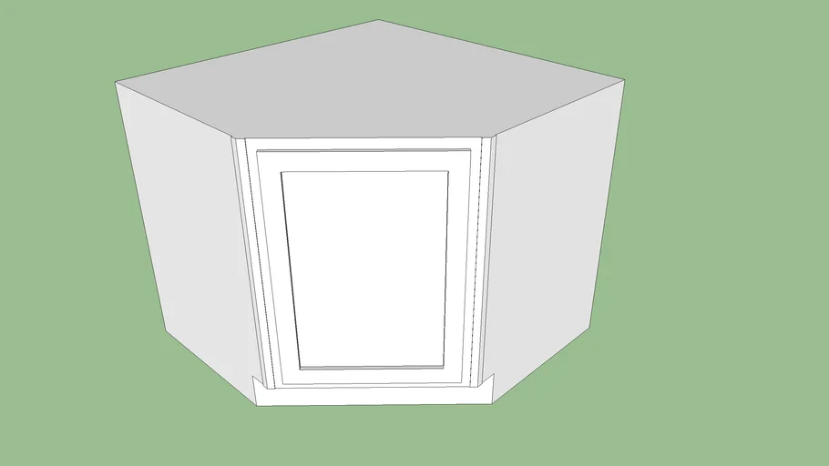 Shaker Style Corner Base Cabinet | 3D Warehouse