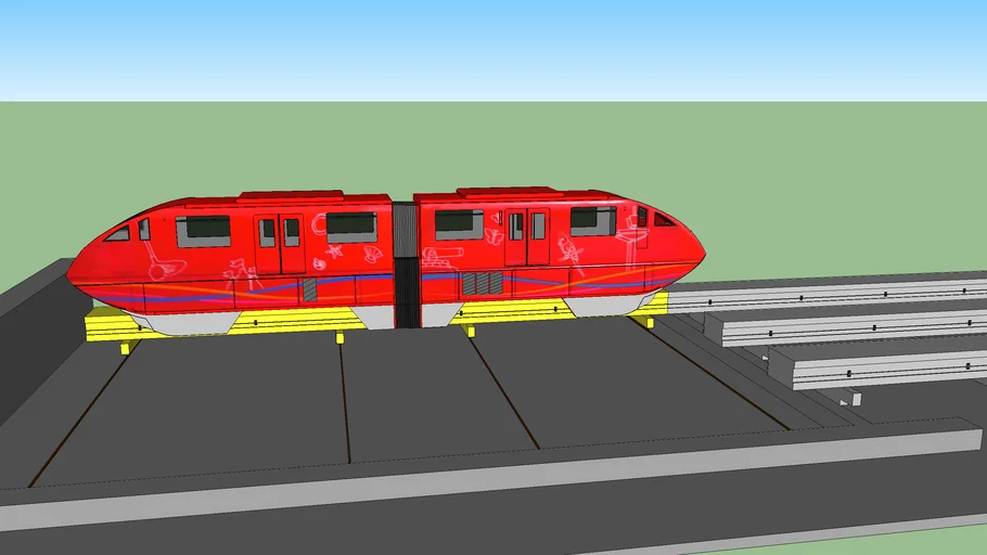 HITACHI 'Sentosa Express' Monorail | 3D Warehouse