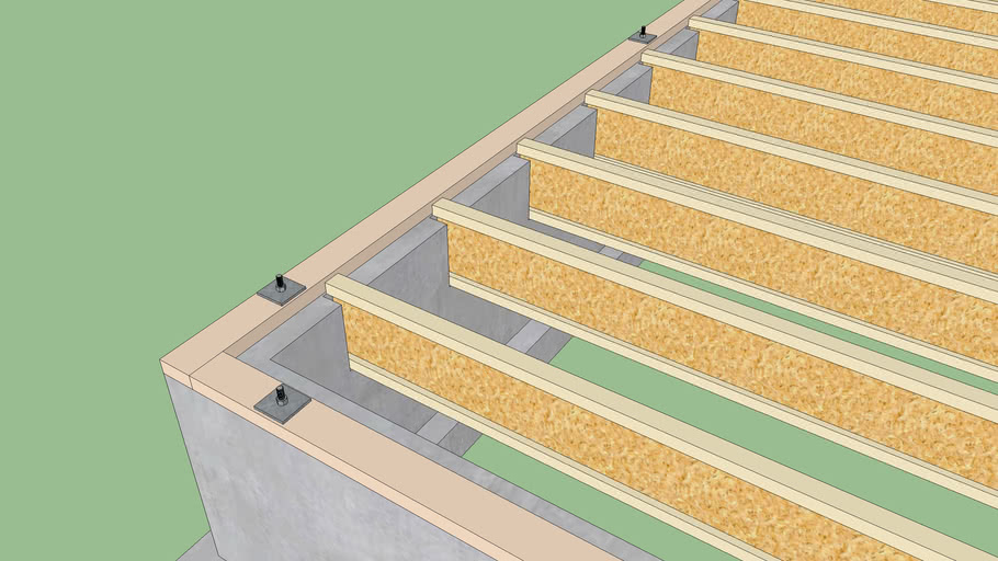 Stemwall Foundation with Dropped Floor Joists | 3D Warehouse