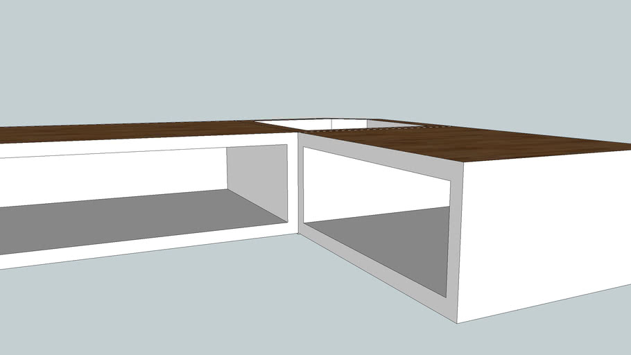 corner Long project table | 3D Warehouse