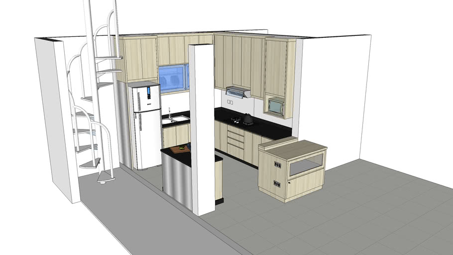KITCHEN SET L SHAPE | 3D Warehouse