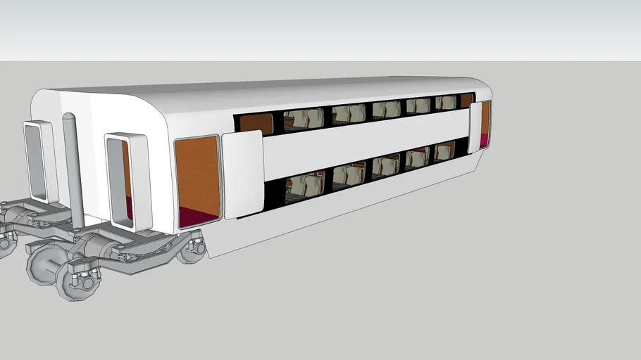 TGV SNCF duplex DD 1st class trailer car ver 1 | 3D Warehouse