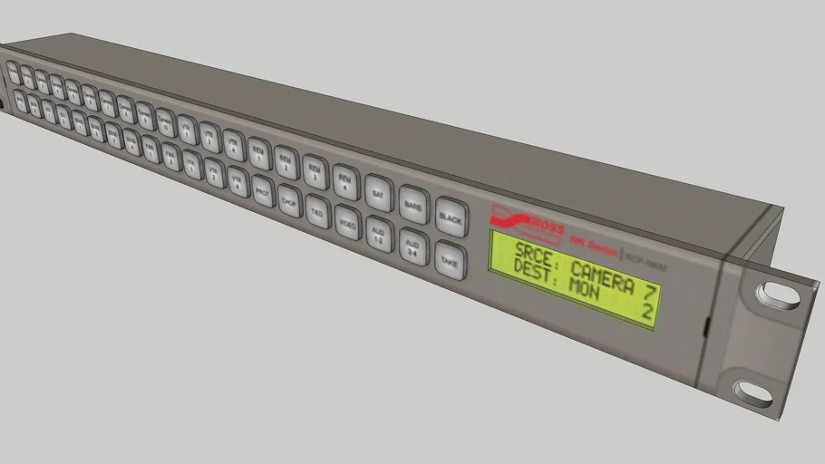ROSS VIDEO 1RU ROUTER PANEL BROADCAST ROUTER | 3D Warehouse