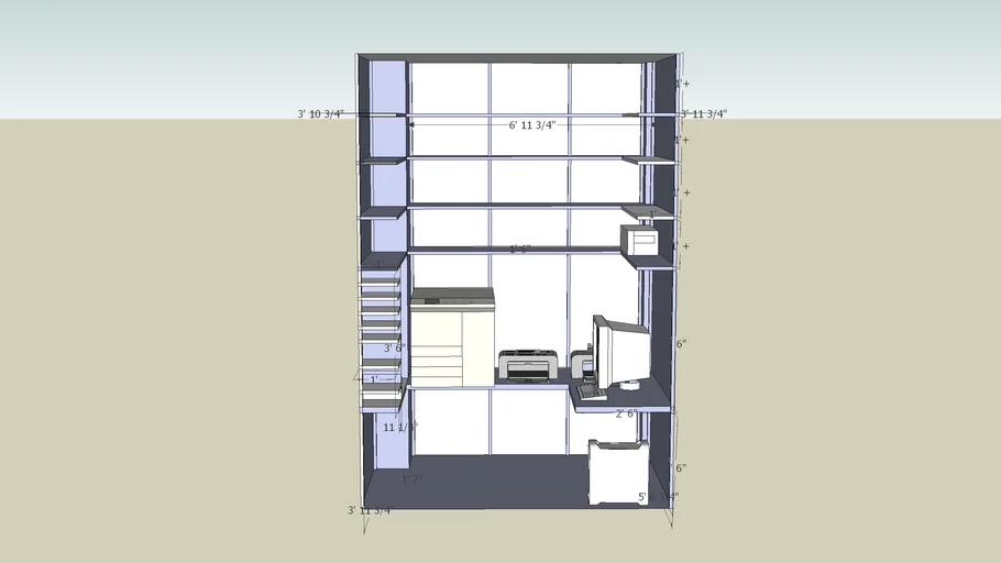 Storage and computer closet | 3D Warehouse