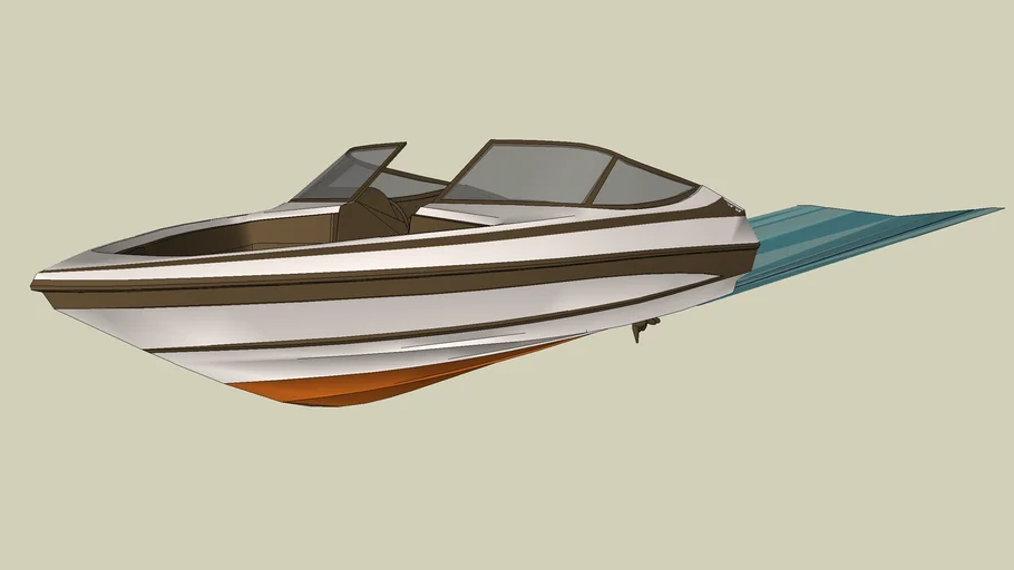 White speed boat | 3D Warehouse