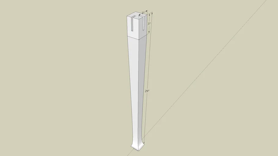 Table Leg | 3D Warehouse