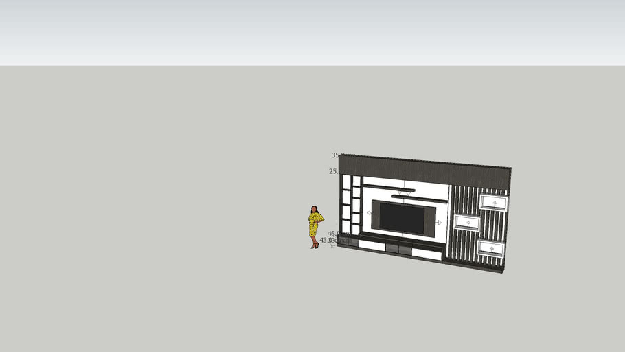 backdrop tv minimalis modern | 3D Warehouse