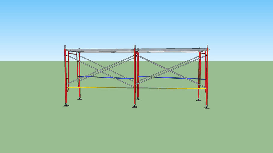 Scaffolding - Two Frames with Screw Jacks | 3D Warehouse