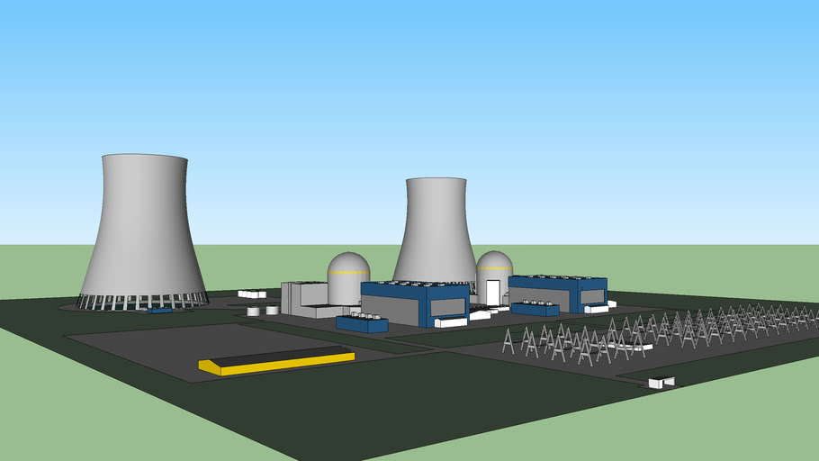 Large PWR Power Plant - 3400 MW | 3D Warehouse