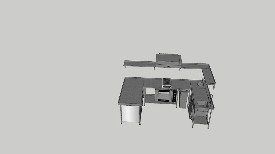 Small Commercial Pantry Kitchen | 3D Warehouse