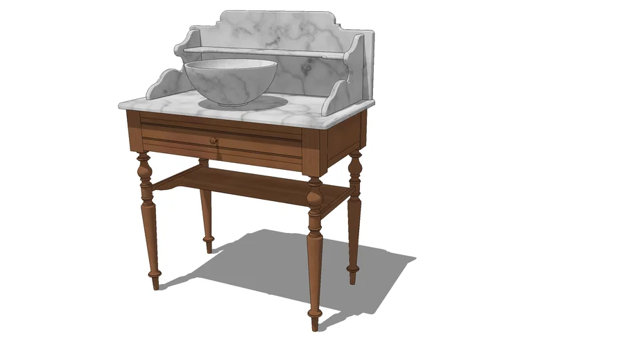 Wash stand and basin | 3D Warehouse