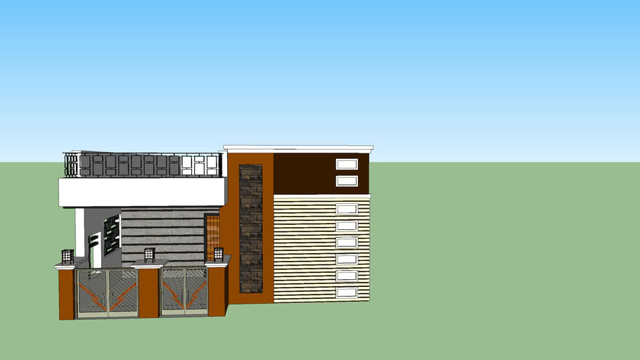 2BHK Elevation | 3D Warehouse