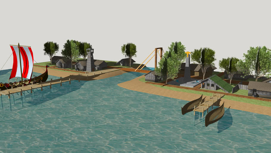 Viking Town In The sea | 3D Warehouse