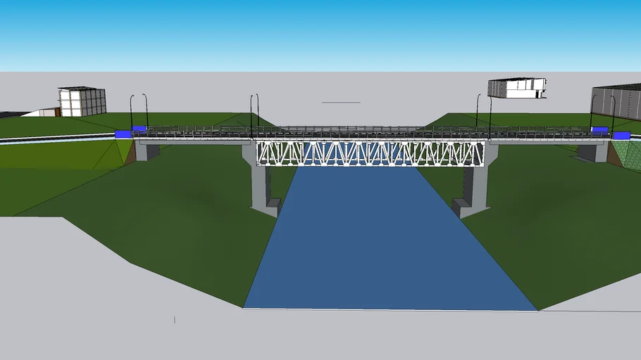 Jembatan Rangka Baja Lantai Kendaraan di Atas | 3D Warehouse