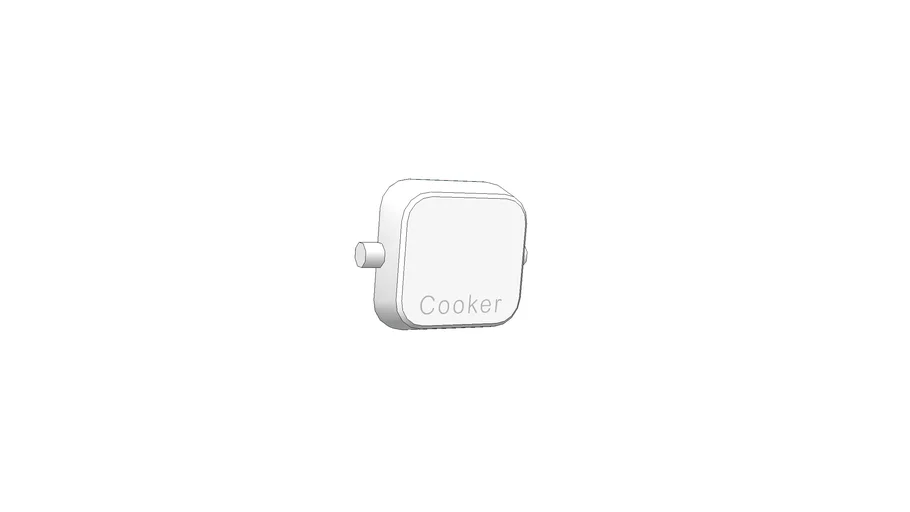 E40CR-AW, Clipsal Iconic Essence Dolly Rocker COOKER, Arctic White | 3D ...