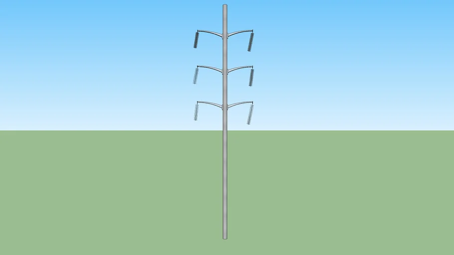 6 Wire Pylon Pole | 3D Warehouse