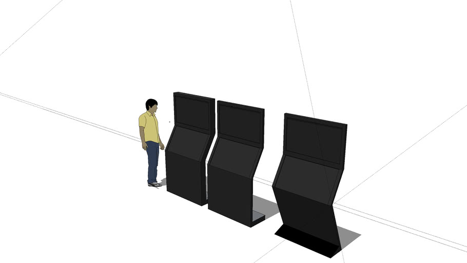 Dual Monitor Kiosks | 3D Warehouse