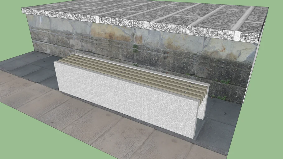 Bench in front of the beach | 3D Warehouse