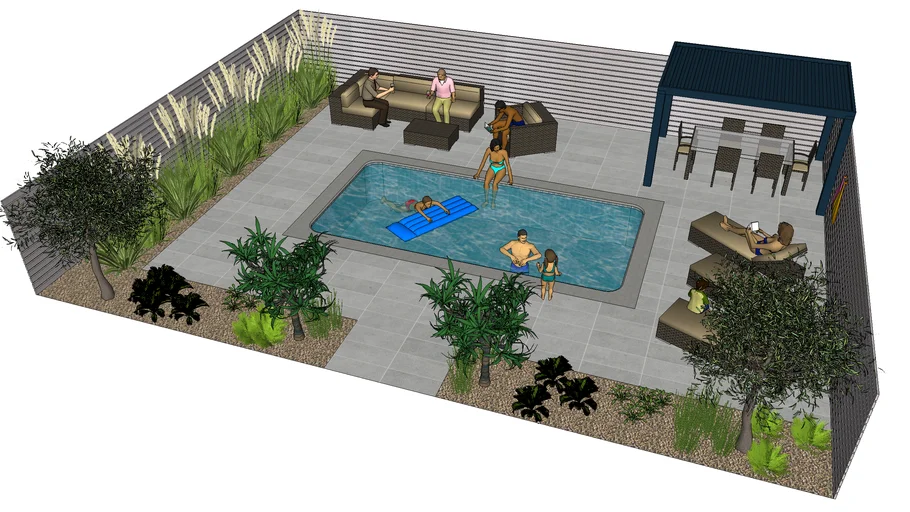 Pool/entertaining area | 3D Warehouse