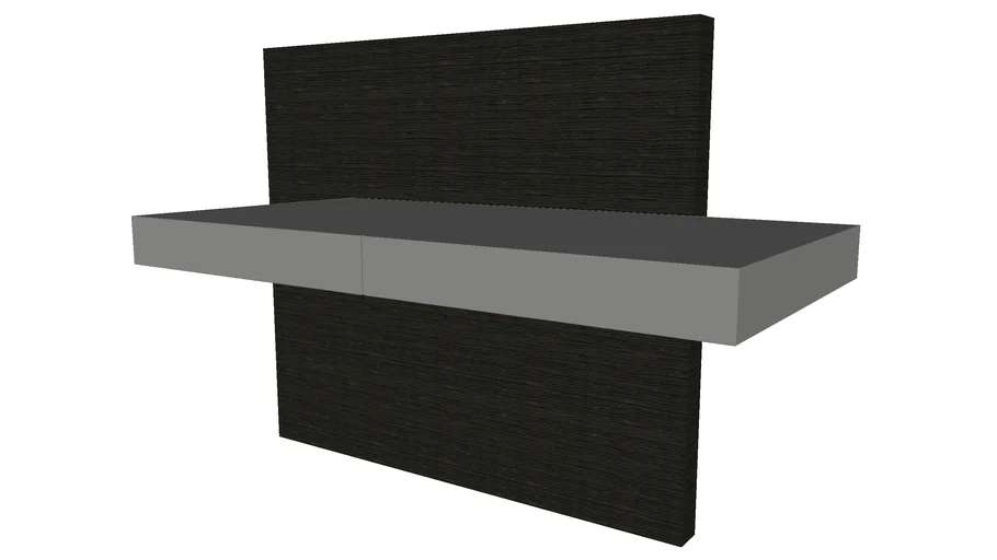 Walker Desk in Steeple Gray and Gray Oak by Modloft | 3D Warehouse