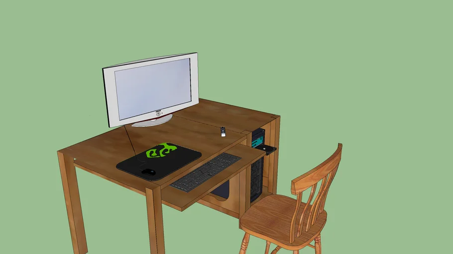 My desk setup | 3D Warehouse