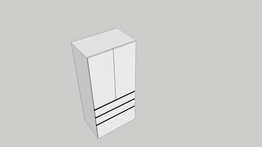 Lines Tall_unit Storage D70 H190 T7 W90 | 3D Warehouse
