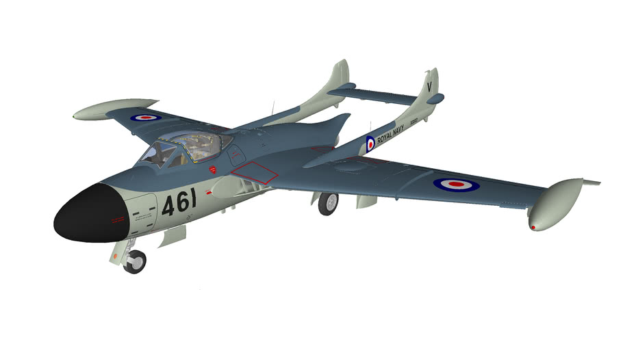 De Havilland Sea Venom | 3D Warehouse