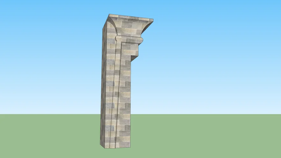 Egyptian temple half gate | 3D Warehouse