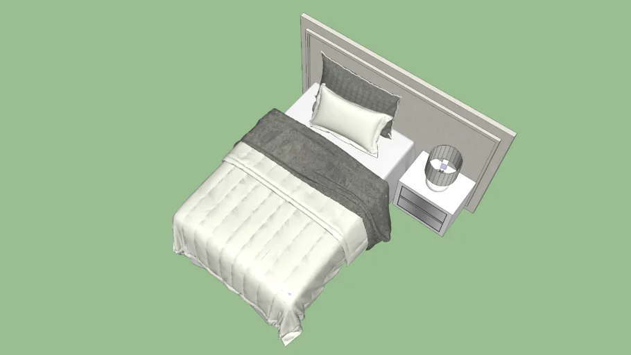 cama plaza y media | 3D Warehouse