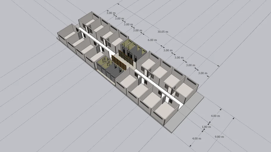 Row House 16 Unit | 3D Warehouse