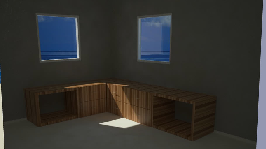 Modern Corner Storage Table | 3D Warehouse