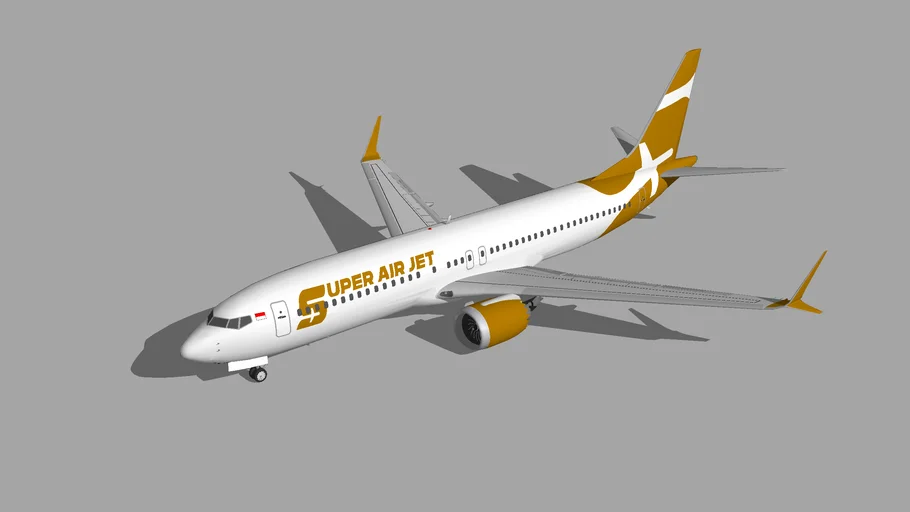 Super Air Jet Boeing 737-MAX 8 2 | 3D Warehouse