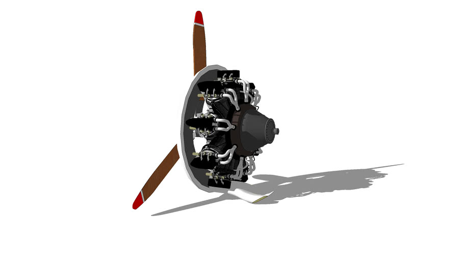 Bristol Mercury radial engine from Fairy Swordfish | 3D Warehouse