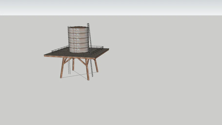 Leaky Water Tank with Platform | 3D Warehouse