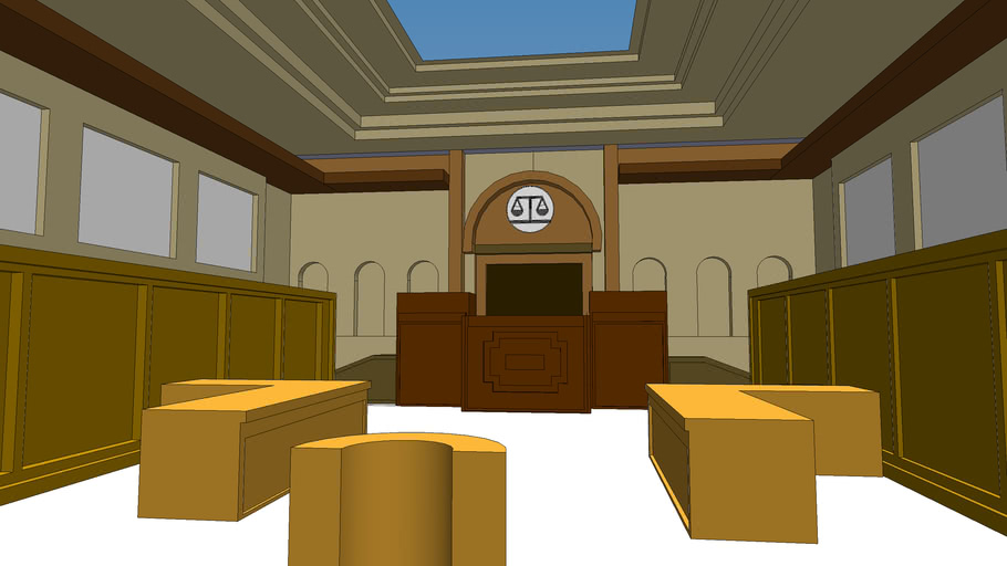ace attoney courtroom ver 1 | 3D Warehouse